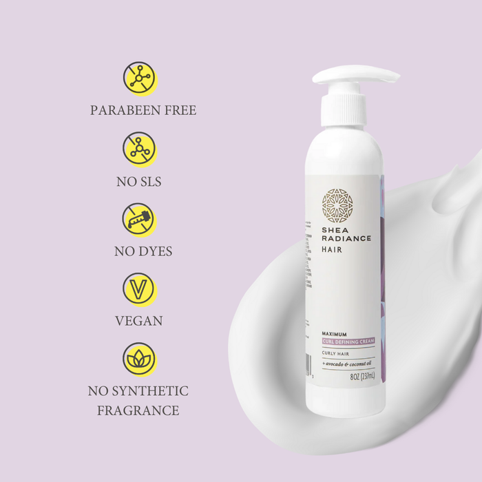 Curl Defining Cream for Wavy, Curly, Kinky & Coily Hair | Maximum Curl ...